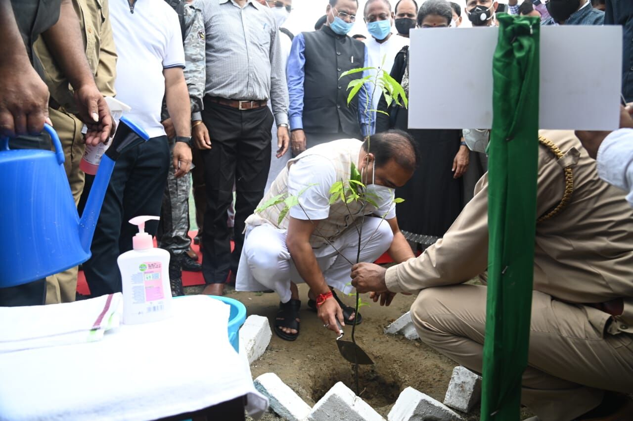 Assam: CM plants tree at AIIMS site in Van Mahotsav week