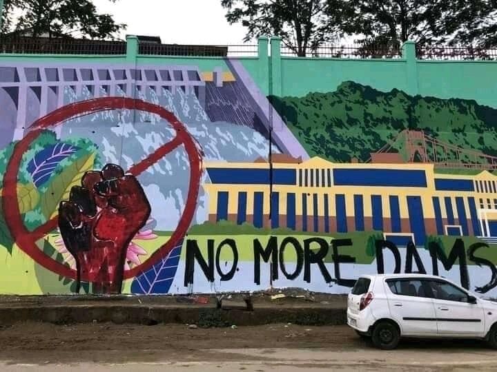 Artist arrested for 'no more dams' graffiti in Arunachal Pradesh