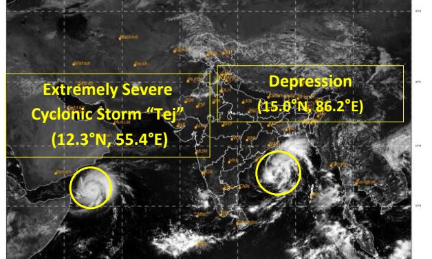 Cyclone Tej intensifies into extremely severe cyclonic storm