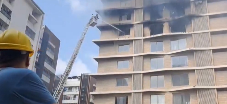 Massive fire erupts in Surat high-rise, over 50 rescued