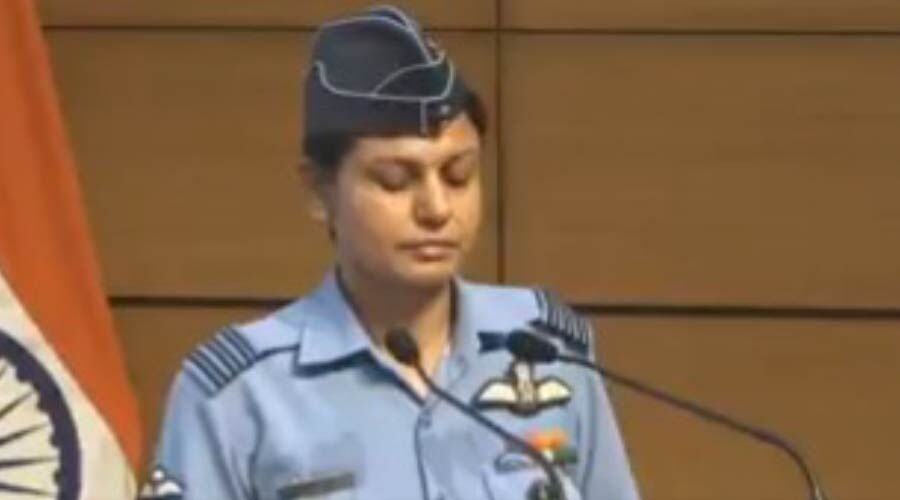 Wing Commander Vyomika Singh leads from the front in press briefing ...