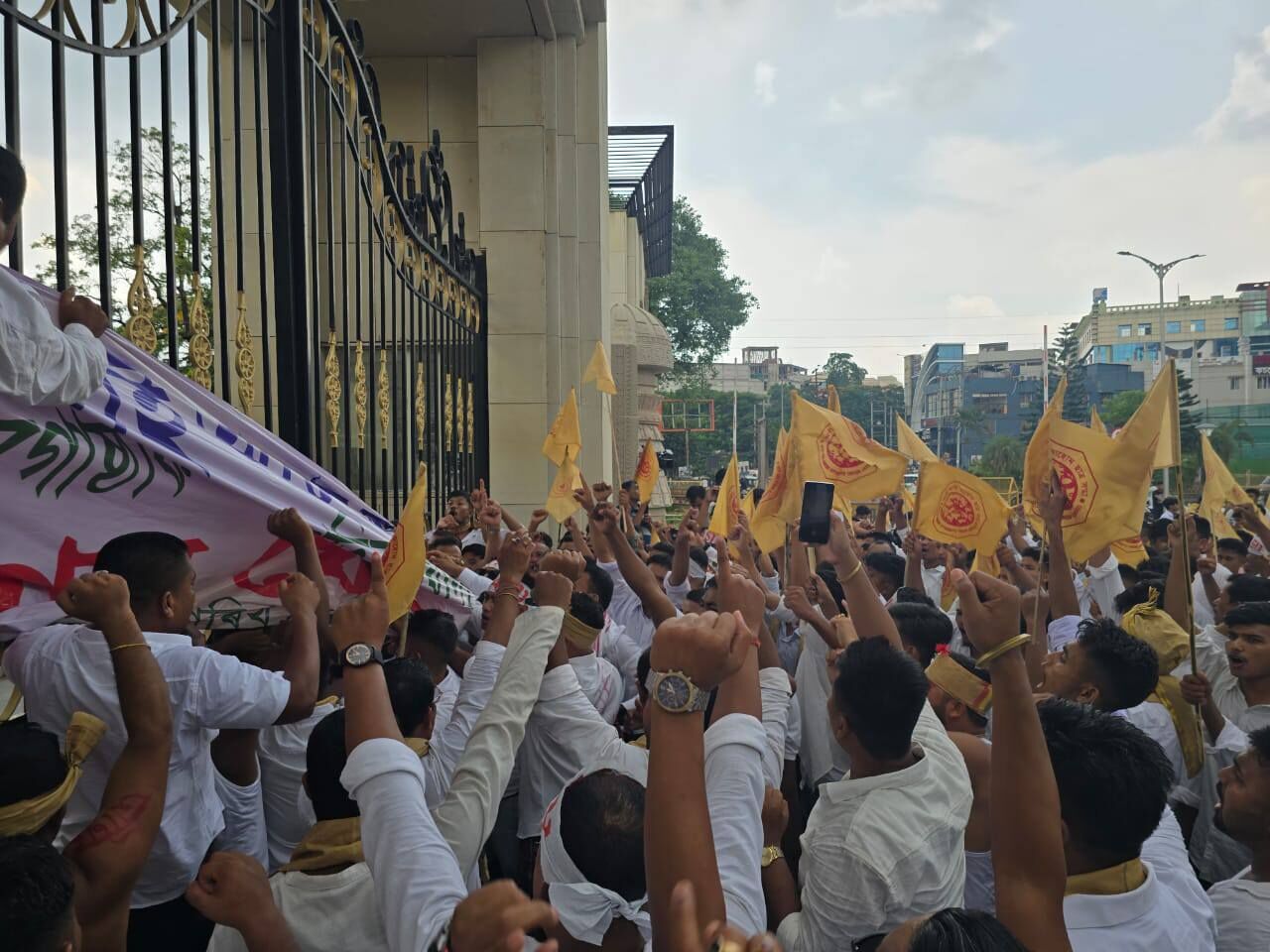 Tai Ahom ST status protest turns tense near Assembly; ATASU leaders ...