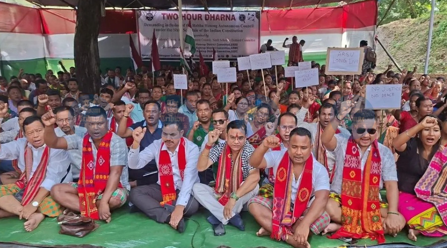 Rabha bodies stage protest in South Kamrup demanding sixth schedule ...