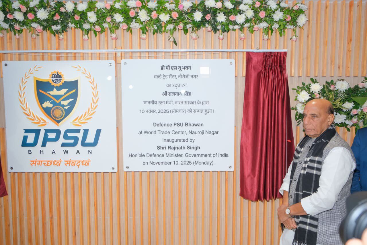 Rajnath Singh inaugurates DPSU Bhavan; defence PSUs sign 3 major MoUs