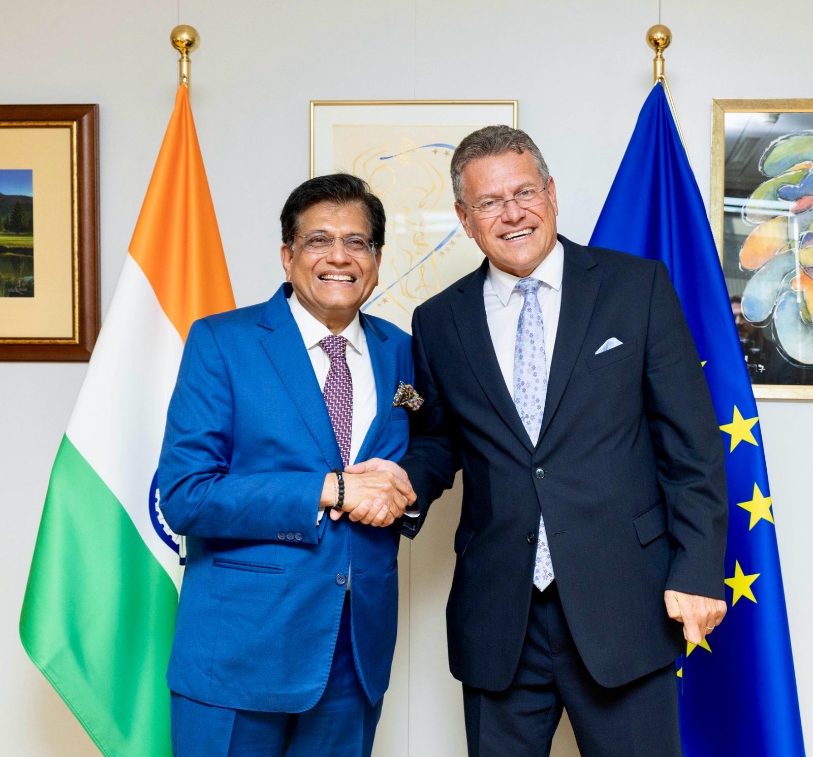 Goyal holds talks in Brussels on key issues of India–EU free trade pact